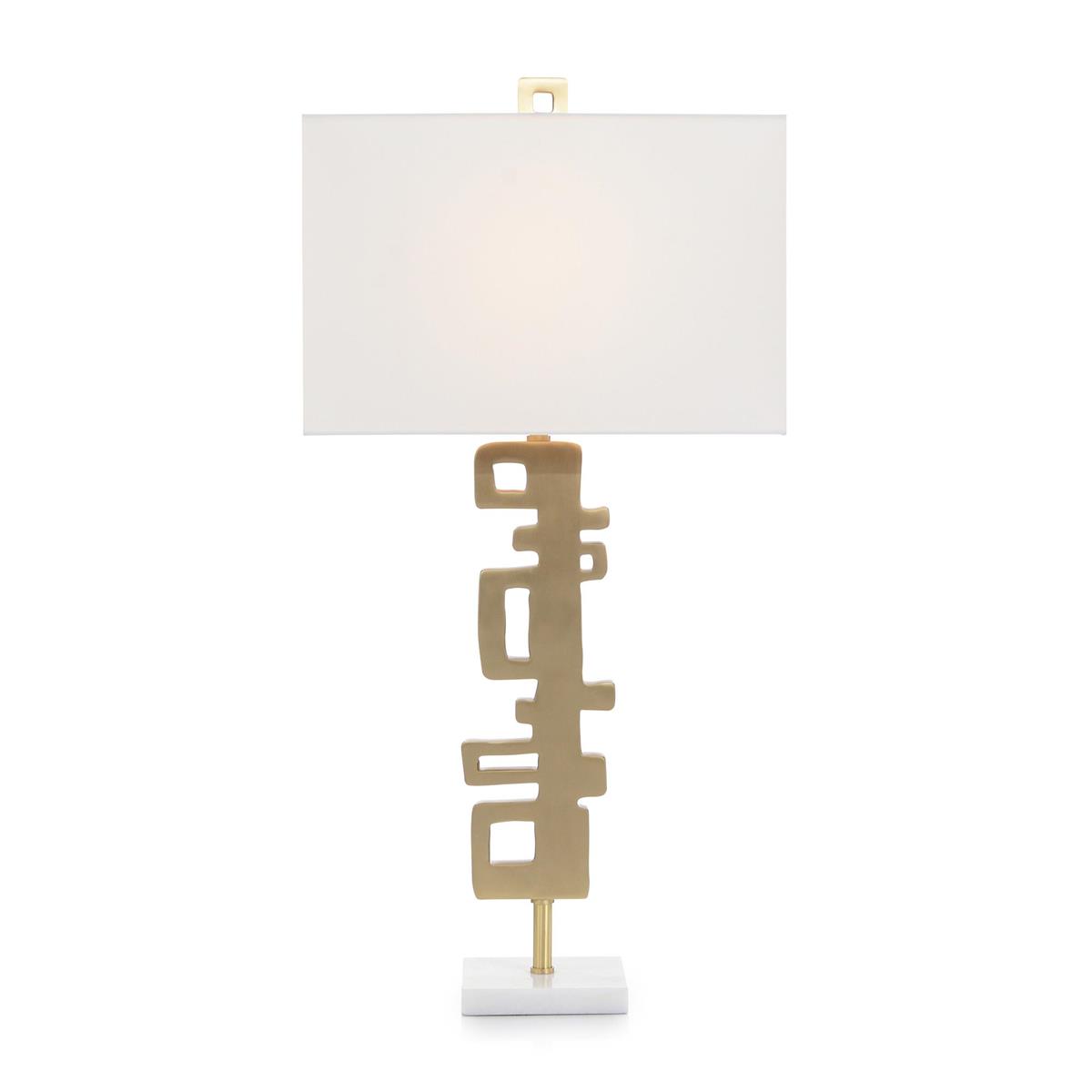 04-37"H ABSTRACT BRASS TABLE LAMP