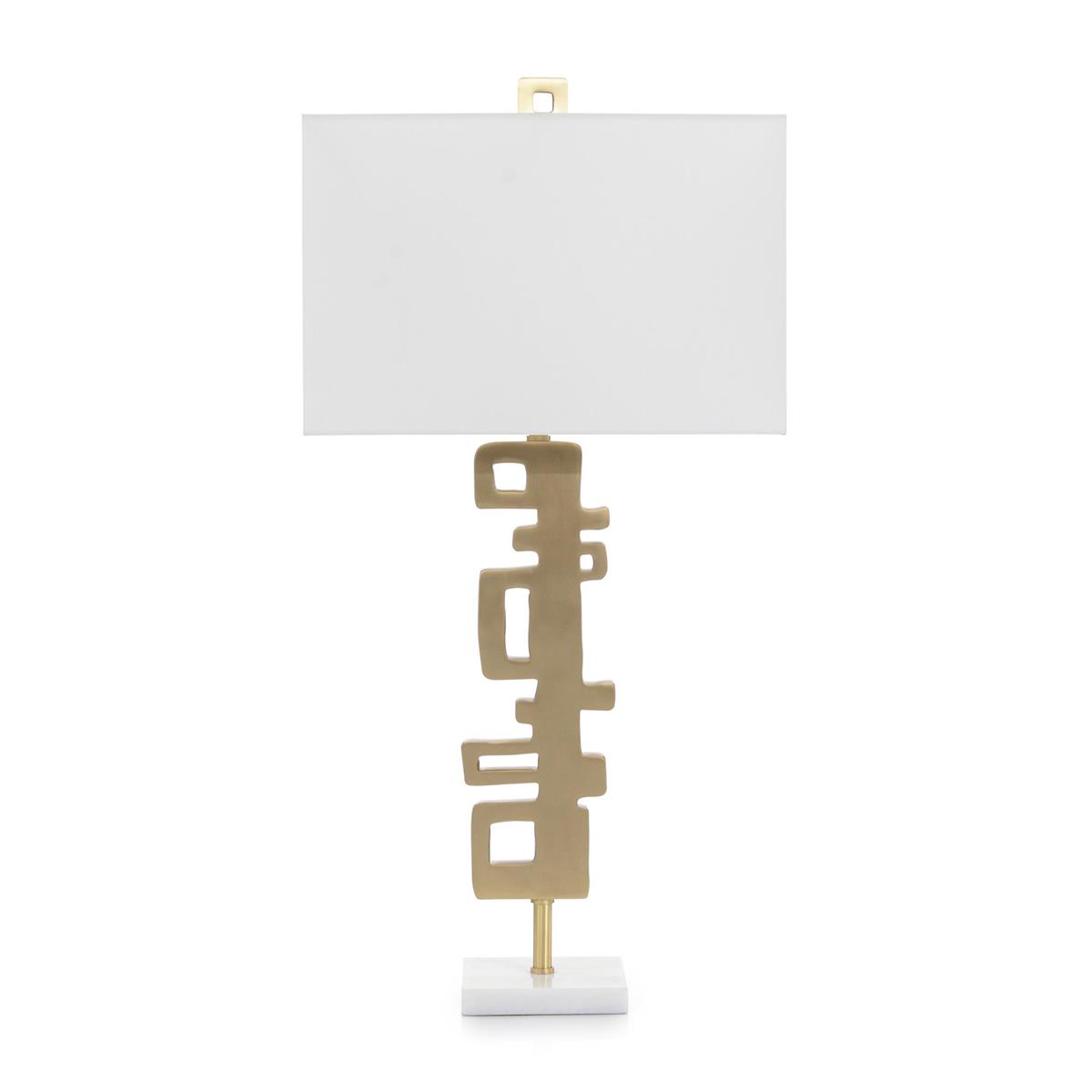 04-37"H ABSTRACT BRASS TABLE LAMP