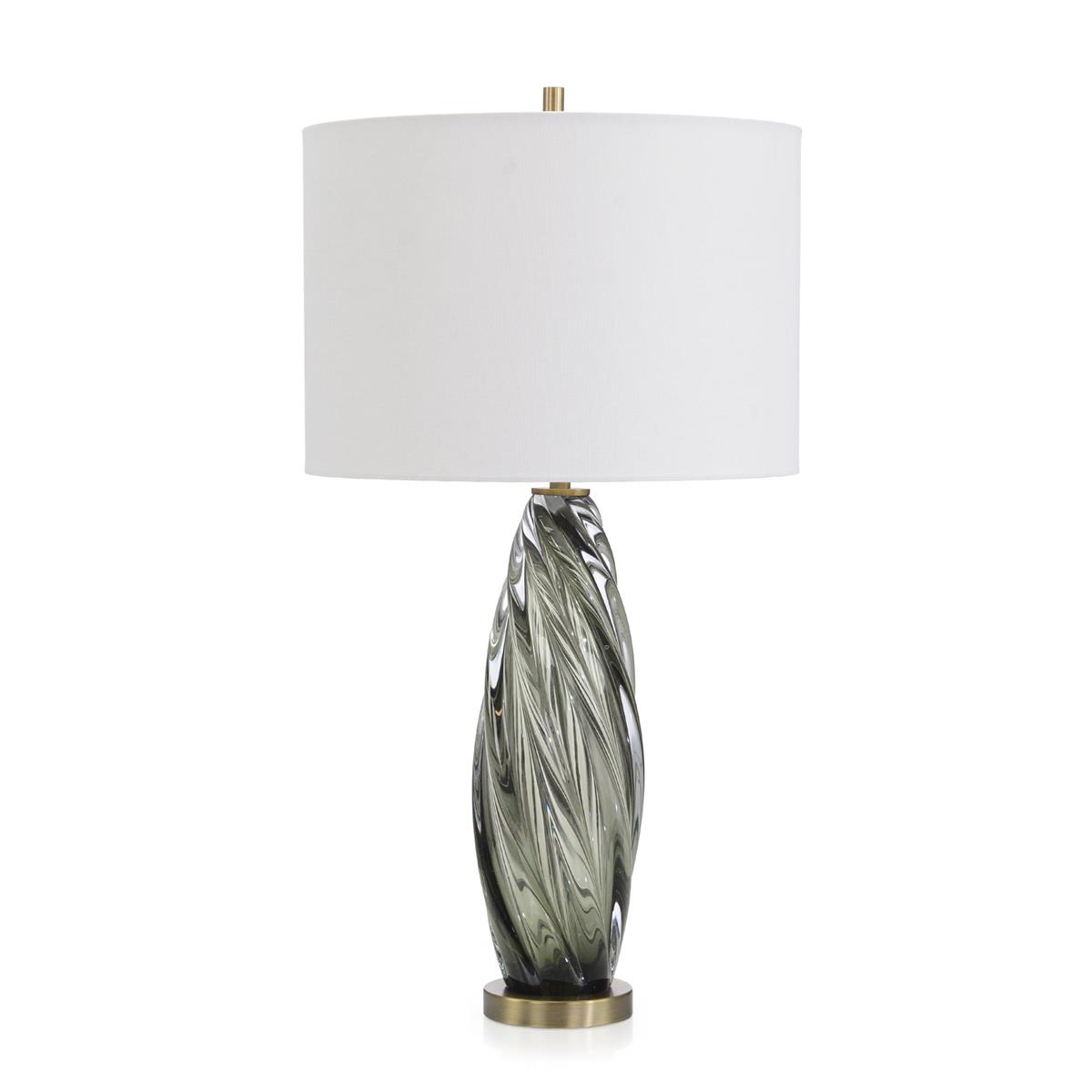 HD-27.75H OLIVE ART GLASS TABLE LAMP