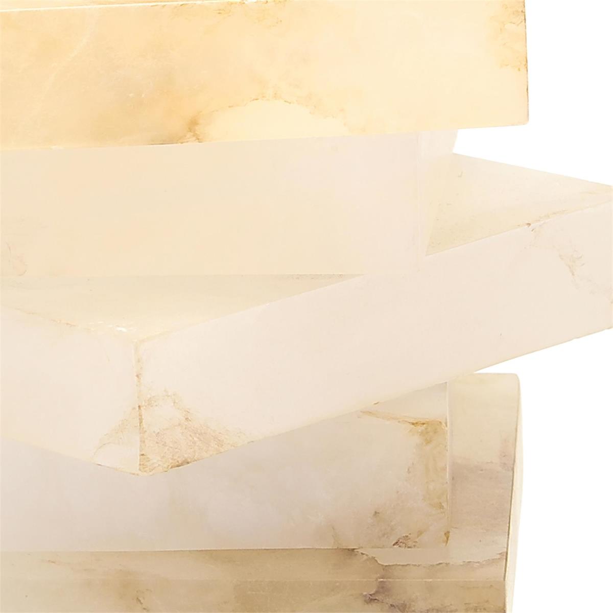 04-H-30.5"H ALABASTER BLOCK TABLE LAMP