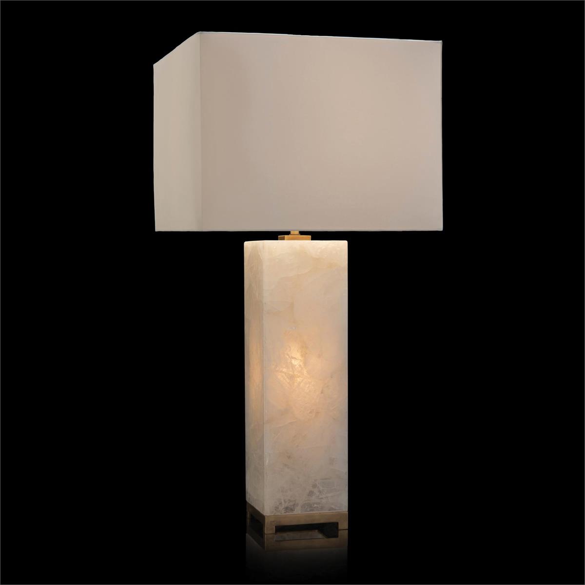 03-35"H ILLUMINATED CALCITE TABLE LAMP