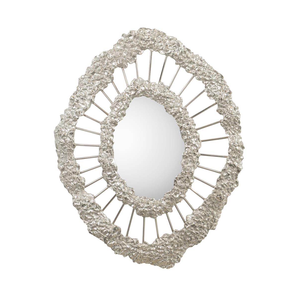 04-H-34X27X2 BRUTALIST DOUBLE FRAME MIRROR