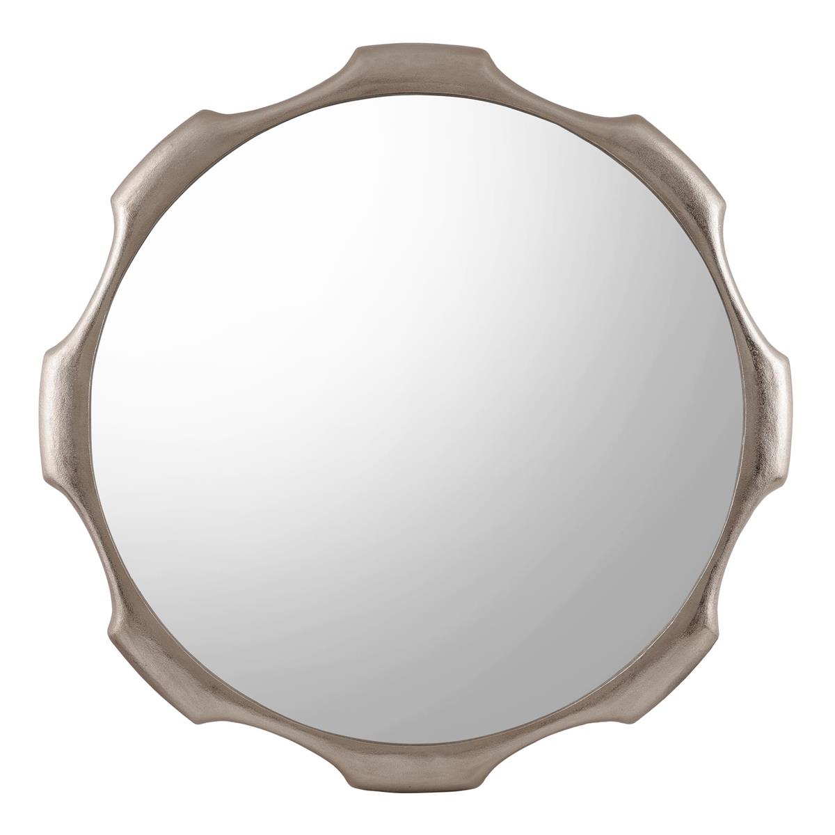 04-54"W X 54"H X 3"D COG MIRROR, NICKEL