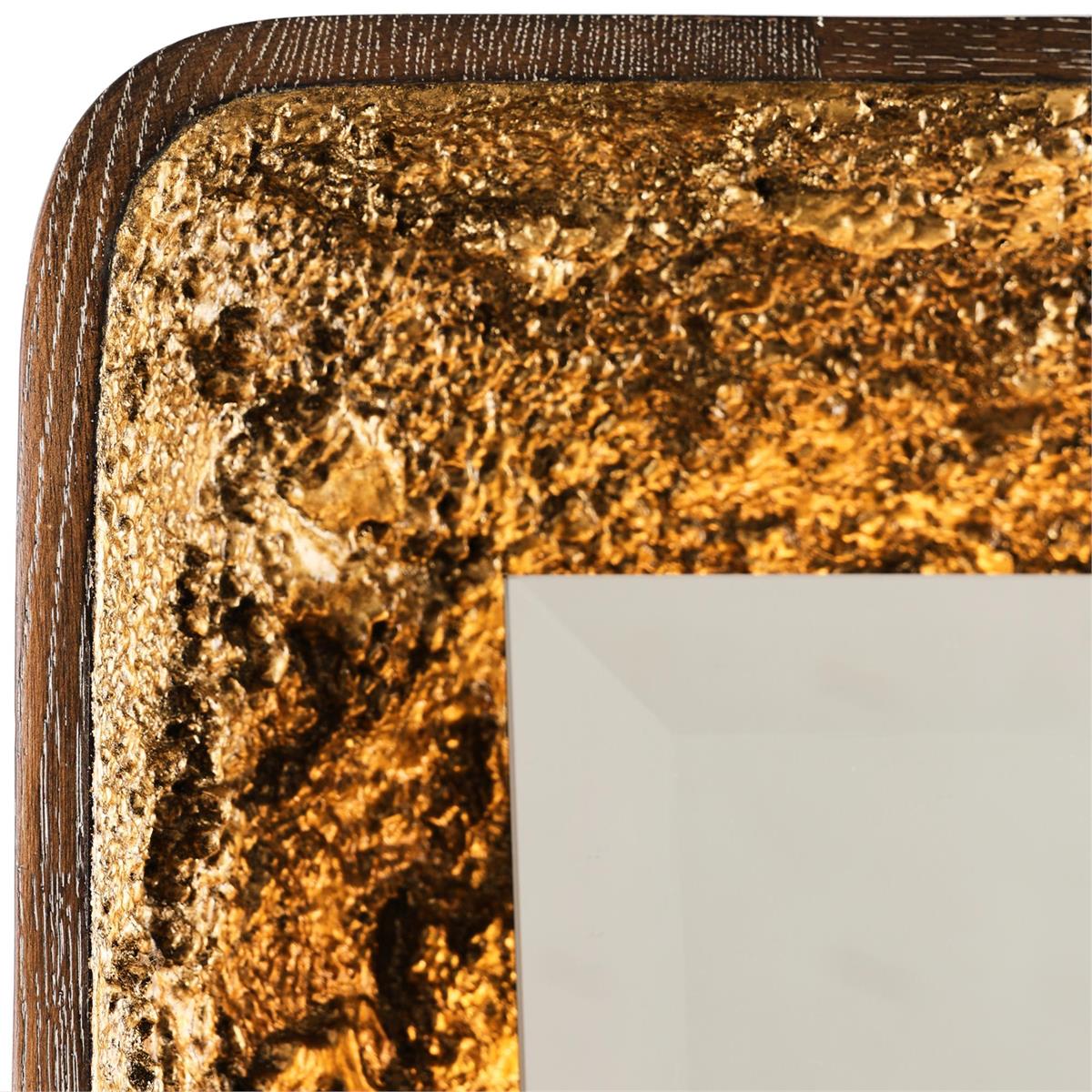 48.5Wx66Hx5D GILDED OAK MIRROR RECTANGLE