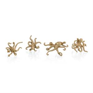 04-3"H X 3"W X 4"D SET OF FOUR OCTOPUS N