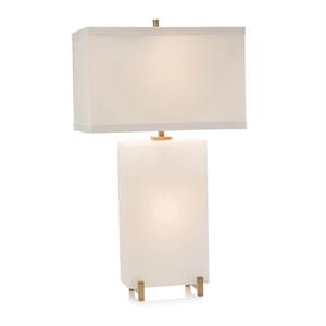 31"H ALABASTER BLOCK TABLE LAMP