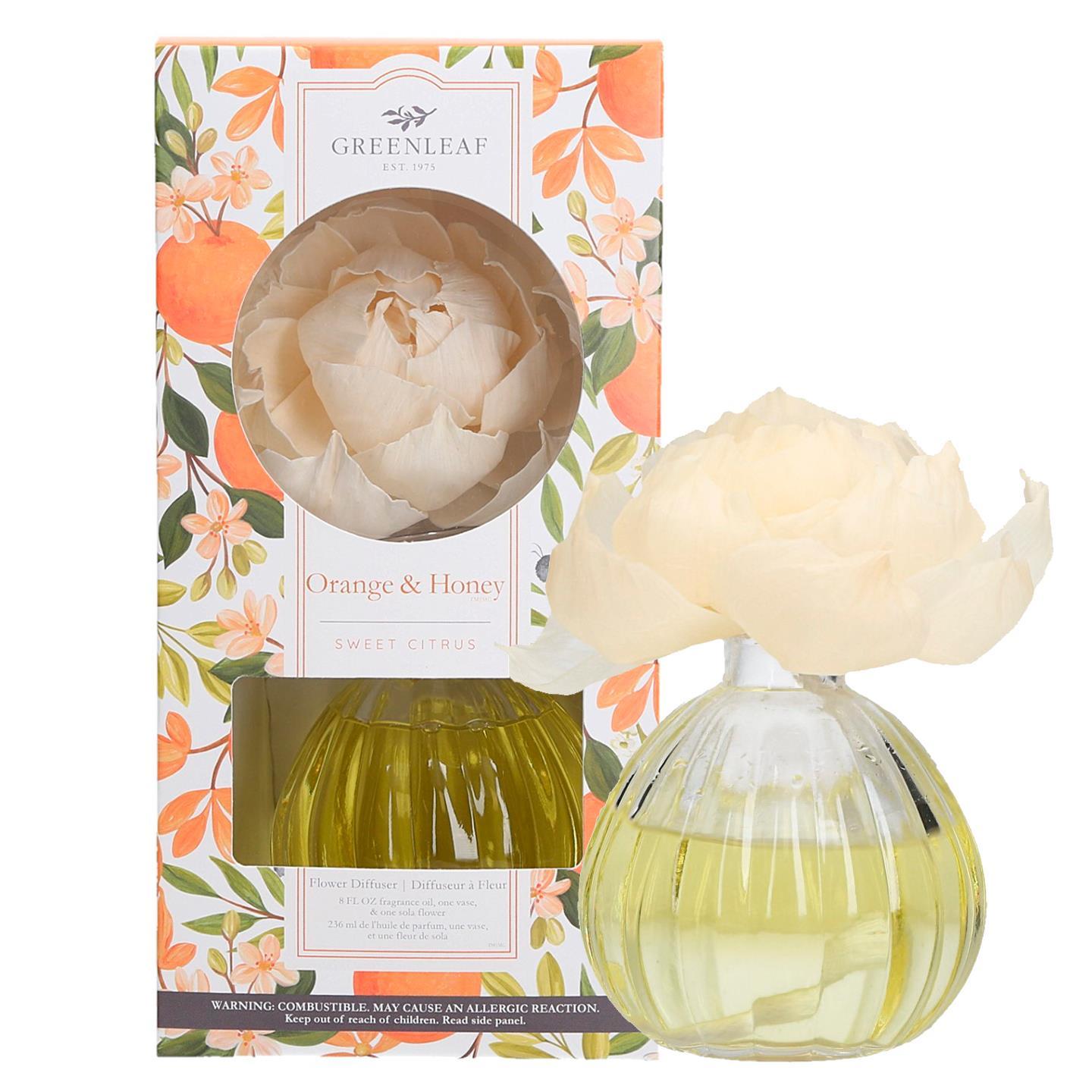 Greenleaf Wholesale | Flower Diffuser 4 Pack-Orange & Honey | OneCoast