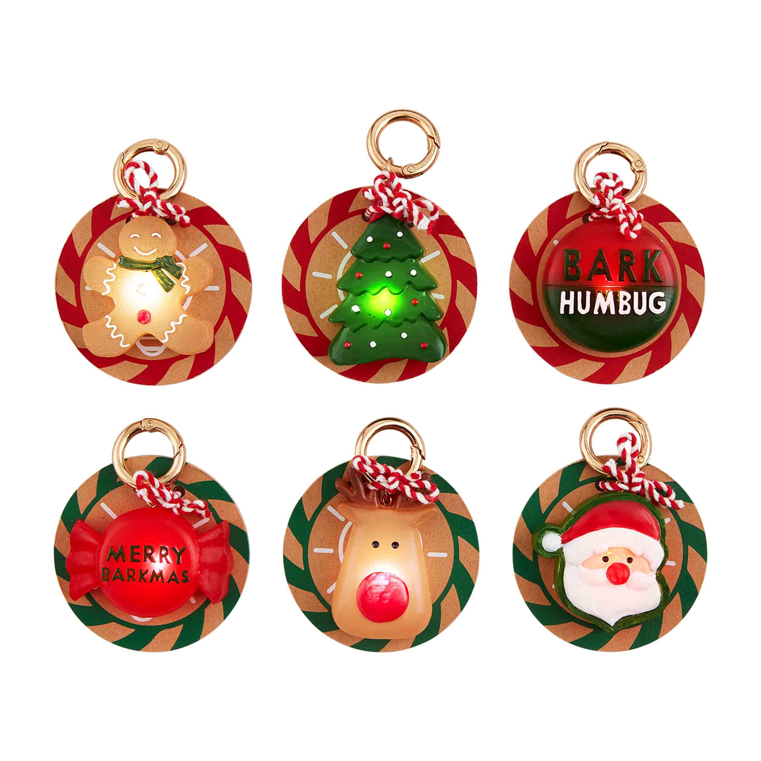 Mud Pie Wholesale | Christmas Light-Up Dog Collar Charms | OneCoast
