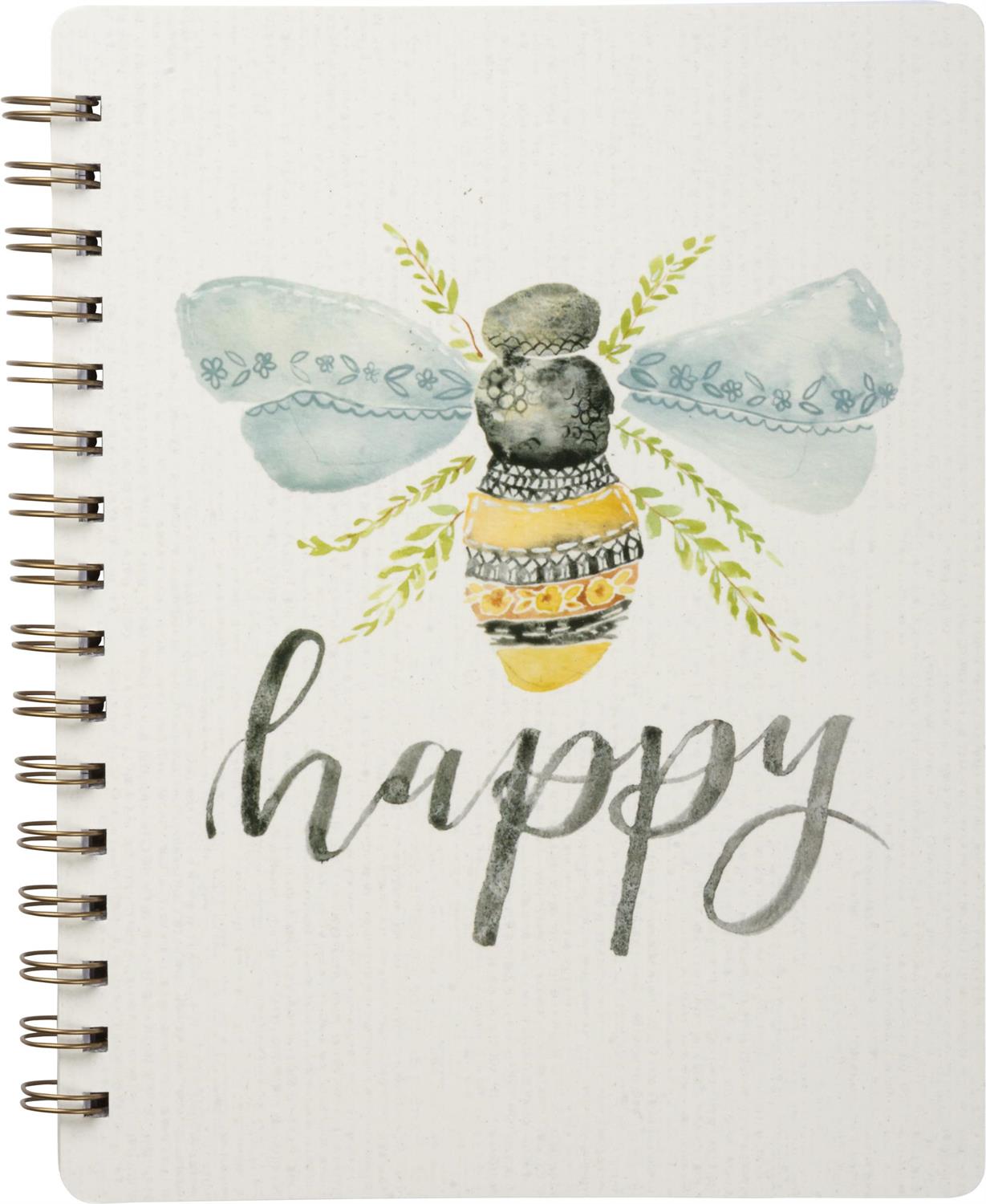 Primitives By Kathy Wholesale | Be Happy Spiral Notebook | OneCoast