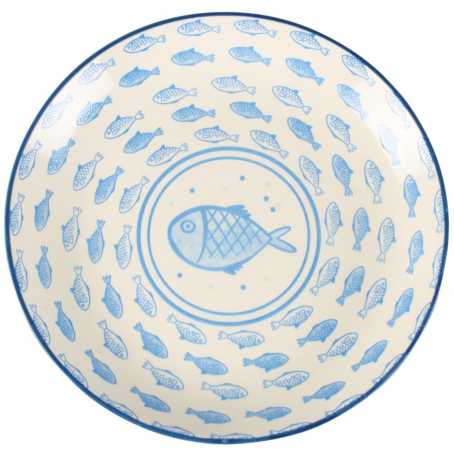 Primitives By Kathy Wholesale | Blue Fish Plate | OneCoast