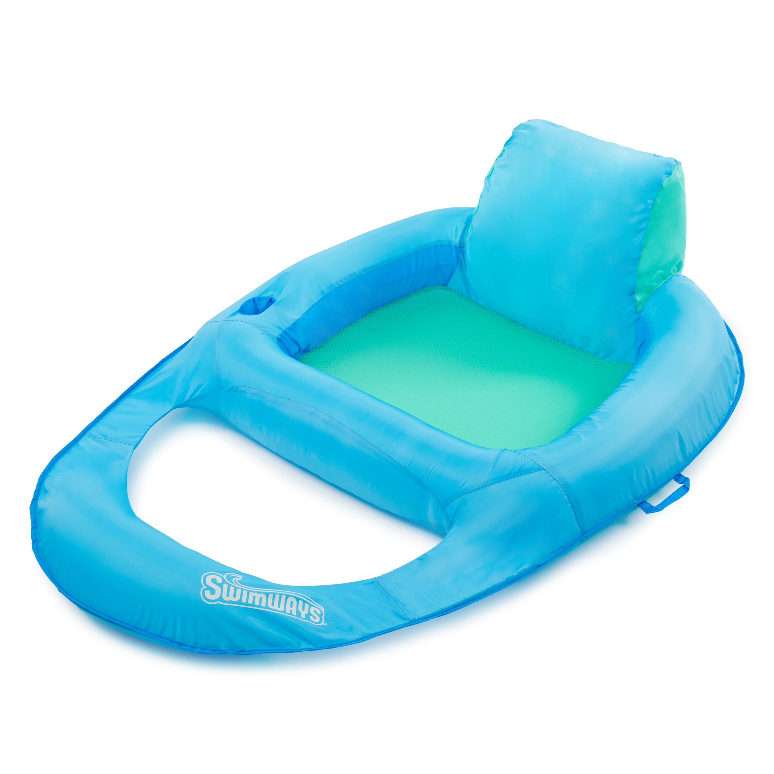 SwimWays Spring Float Premium Recliner Pool Lounger with Hyper-Flate ...