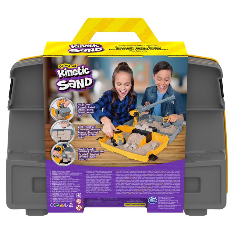 Kinetic Sand, Construction Site Folding Sandbox Playset with Vehicle ...