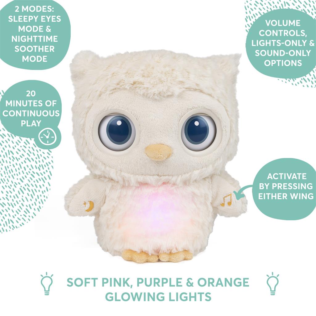 SLEEPY EYES Owl Bedtime Soother, 8 in