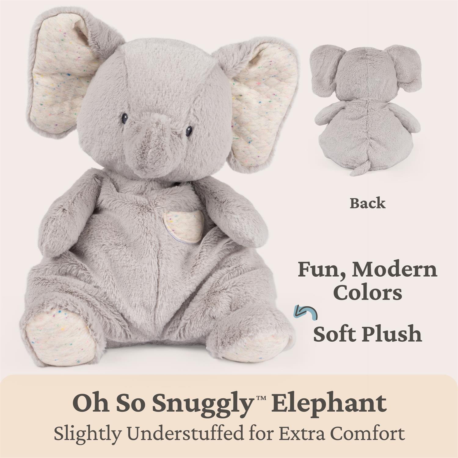 OH SO SNUGGLY Elephant Plush, 12.5 in
