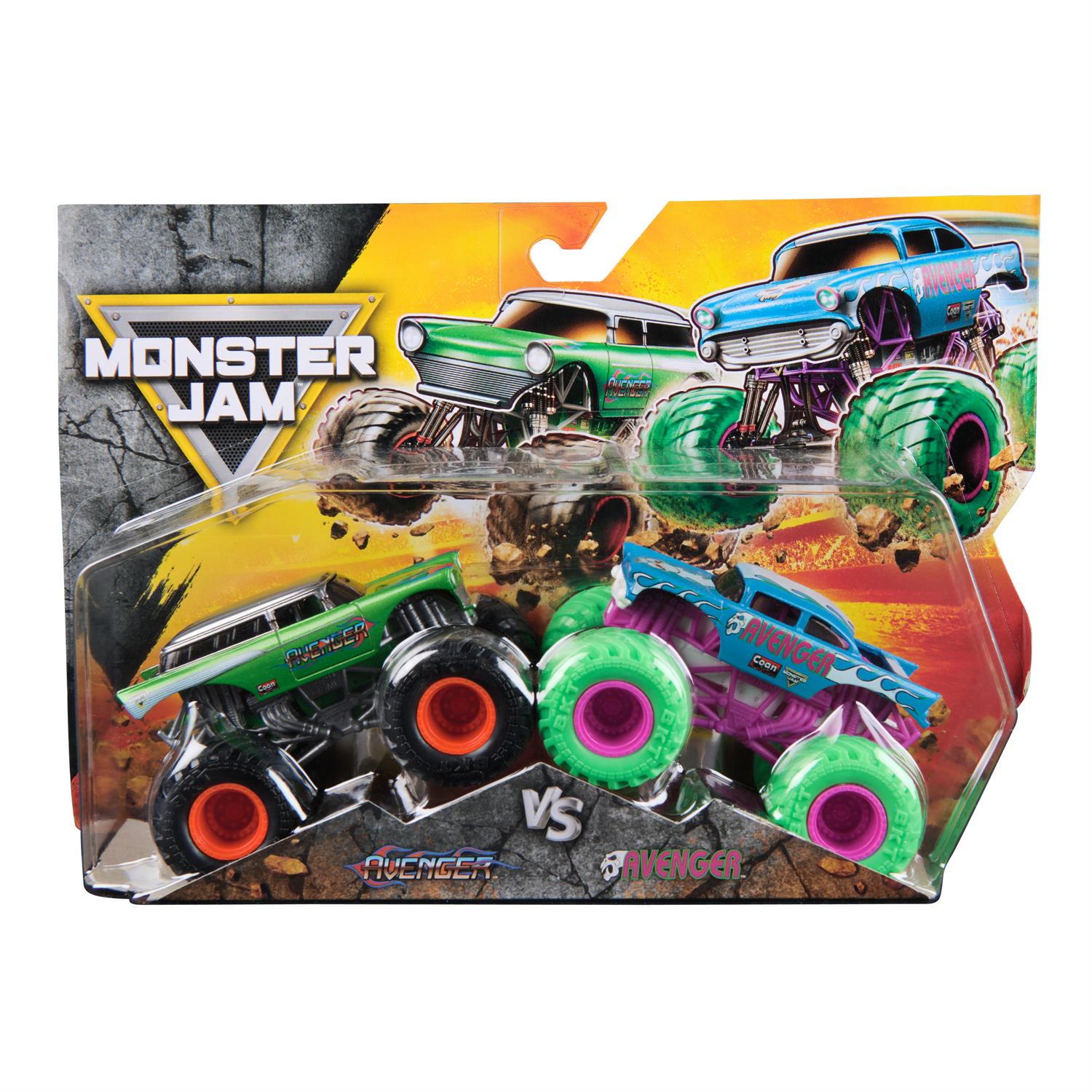 Monster Jam, Official 1:64 Scale Die-Cast Monster Trucks 2-Pack (Style ...
