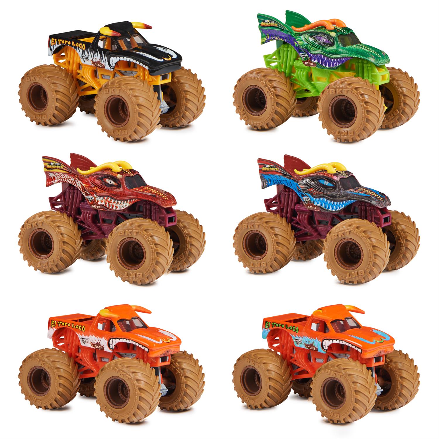 Monster Jam, Mystery Mudders, Official Die-Cast Monster Truck, Wash to ...