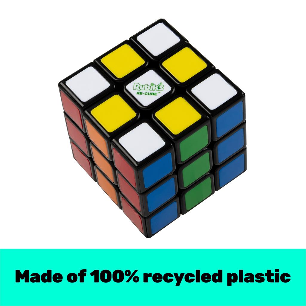 Rubik's Re-Cube, The Original 3x3 Cube Made with 100% Recycled Plastic