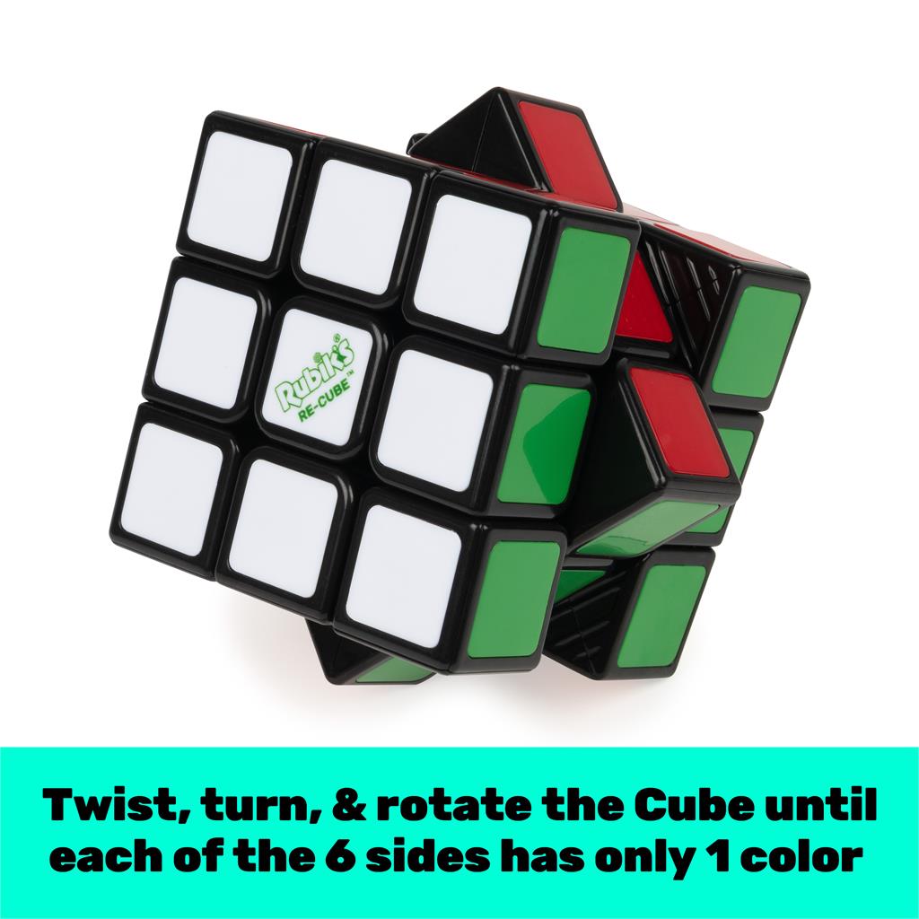 Rubik's Re-Cube, The Original 3x3 Cube Made with 100% Recycled Plastic