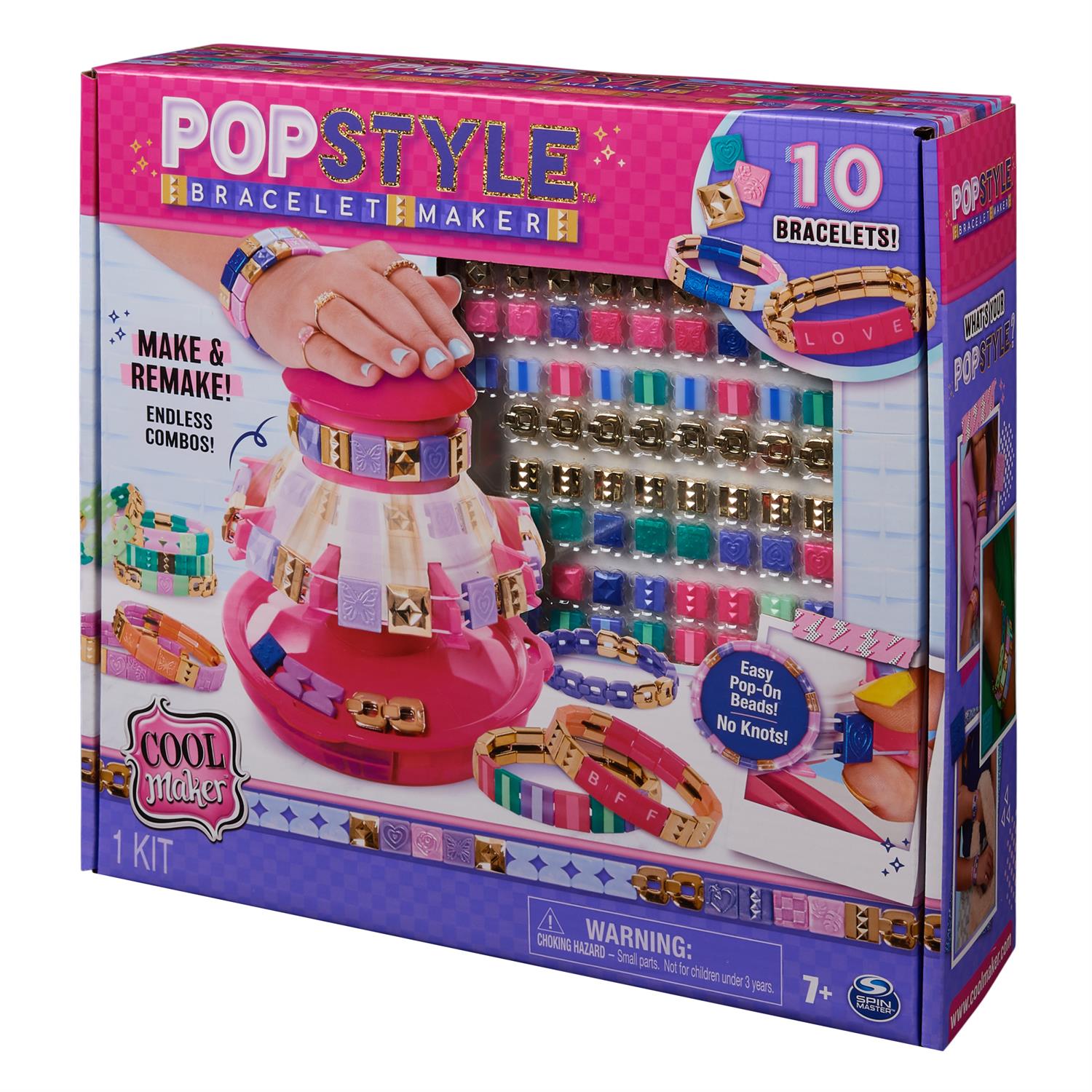Cool Maker PopStyle Bracelet Maker, 170 Stylish Beads, 10 Bracelets ...