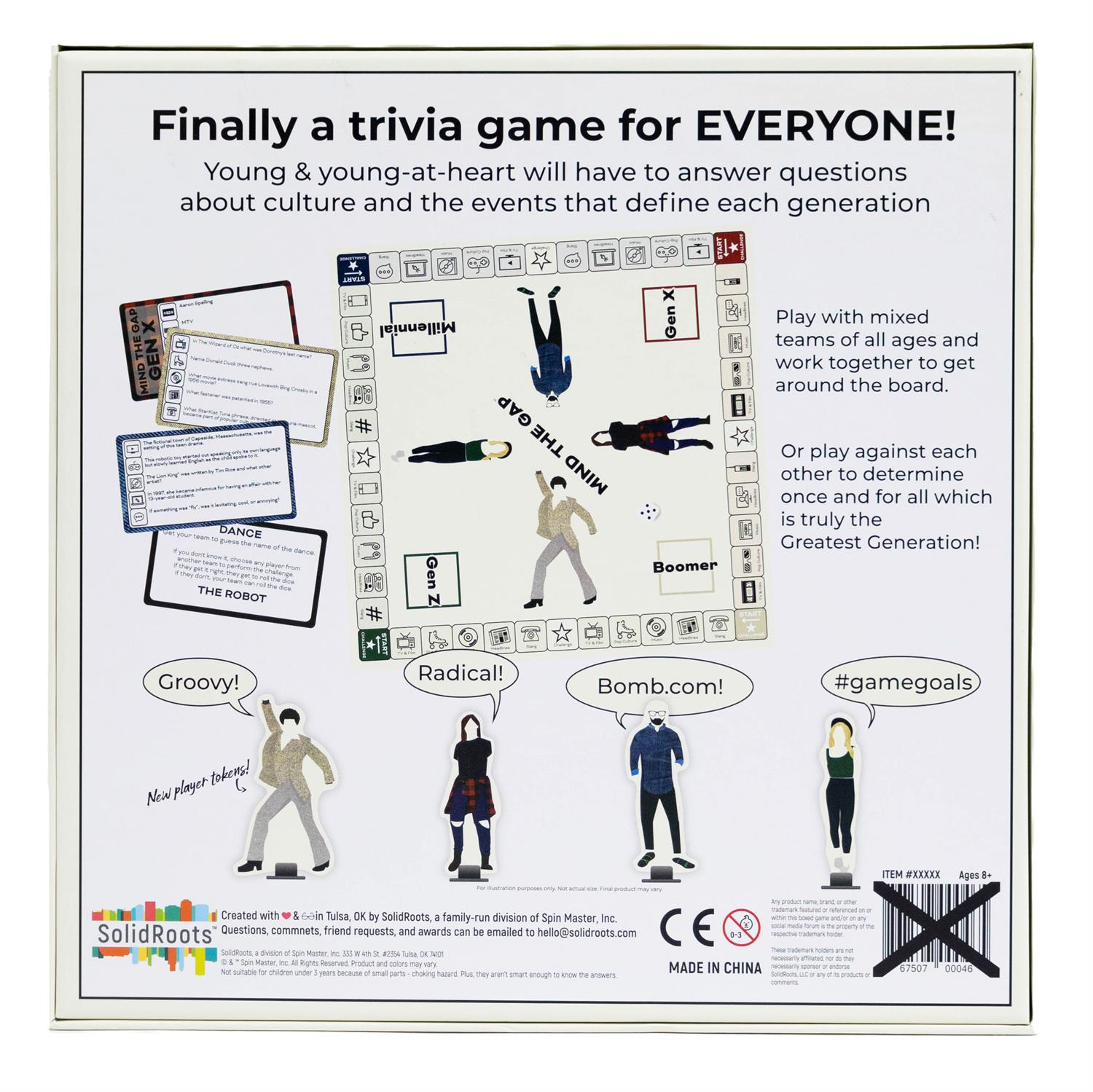 Solid Roots Mind the Gap Deluxe- A Trivia Board Game for the ...