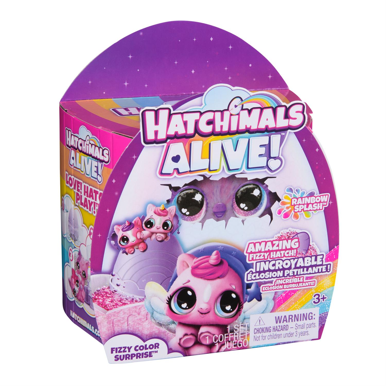 Hatchimals Alive, Rainbow Splash Fizzy Color Surprise