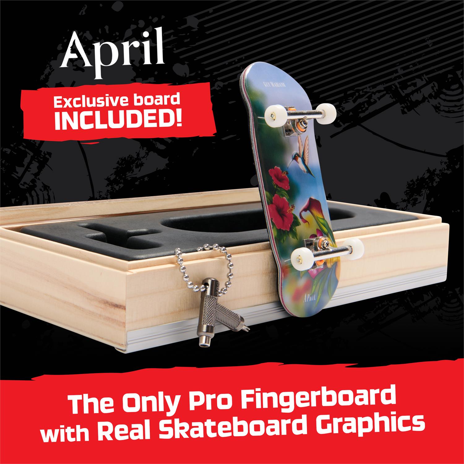 Tech Deck, April Pro Series Finger Board with Storage Display