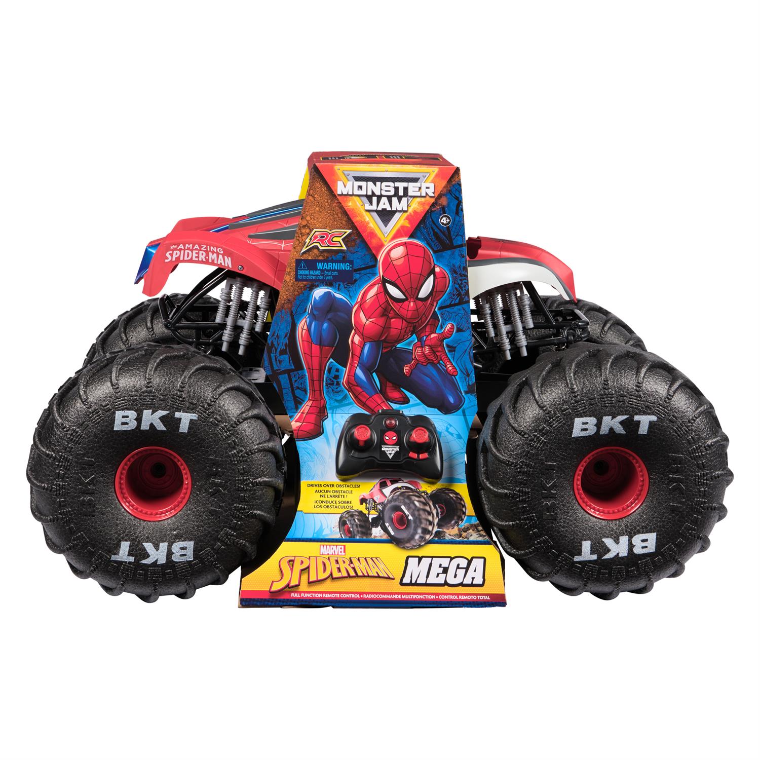Monster Jam Marvel Mega Spider-Man RC Monster Truck, All-Terrain, Over ...