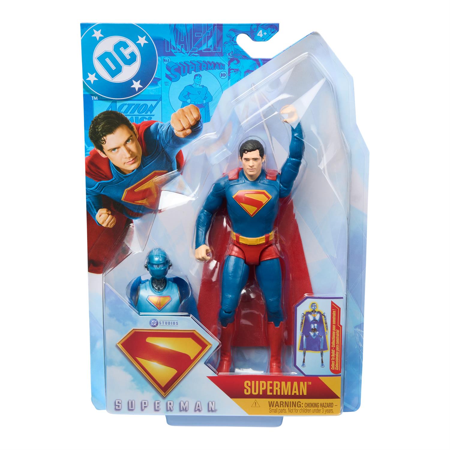 DC Comics, SUPERMAN 6-Inch Action Figure, Authentic SUPERMAN Movie Styling