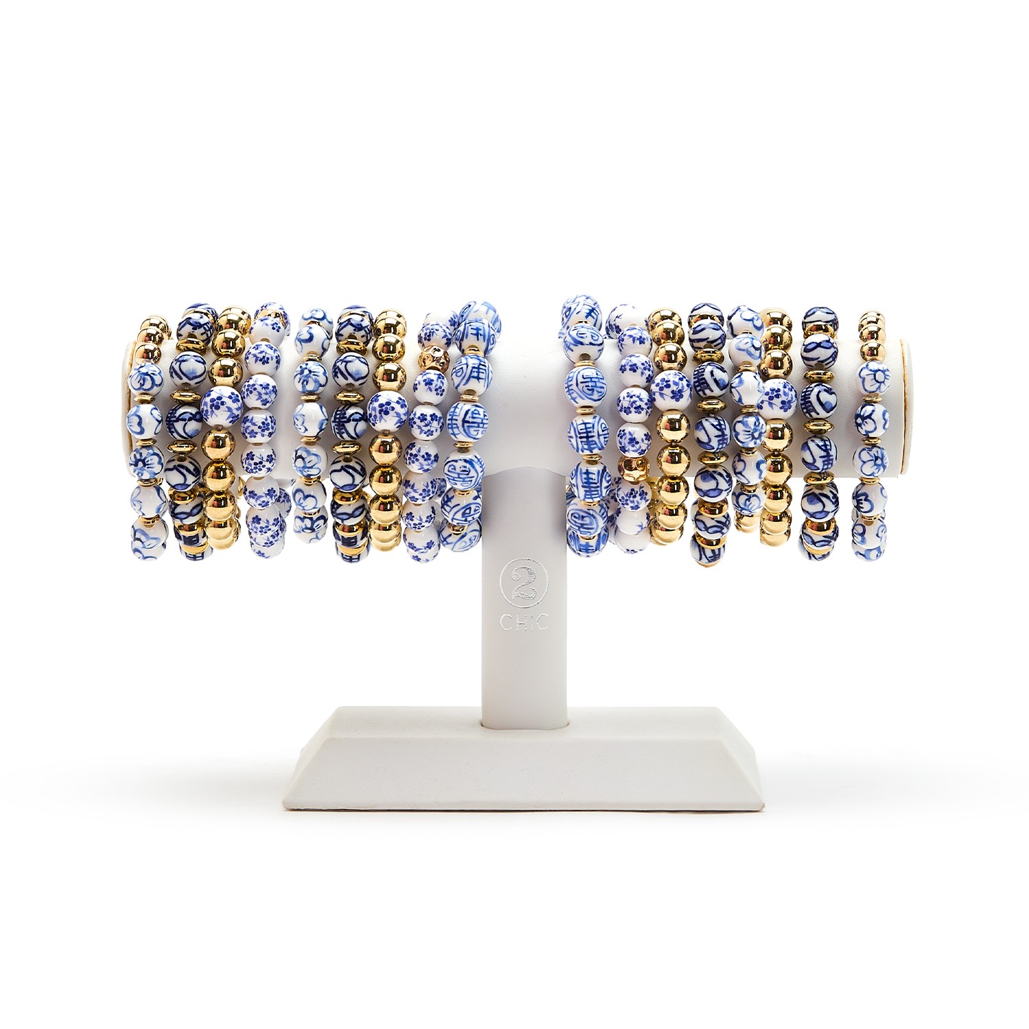 Chinoiserie Chic Stretch Bracelets Includes 5 Designs in Blue, White ...