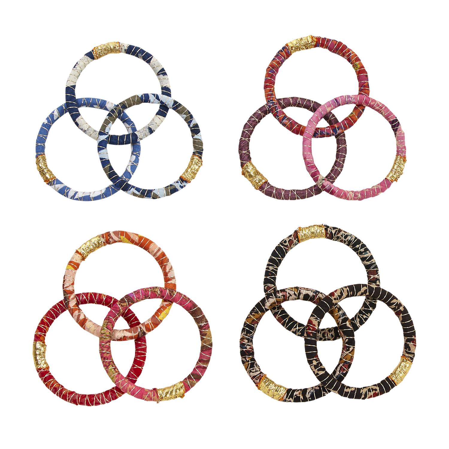 Rfl 24 Pc Kantha Bngl Un A/8 Assorted 4 Colors 2 Widths