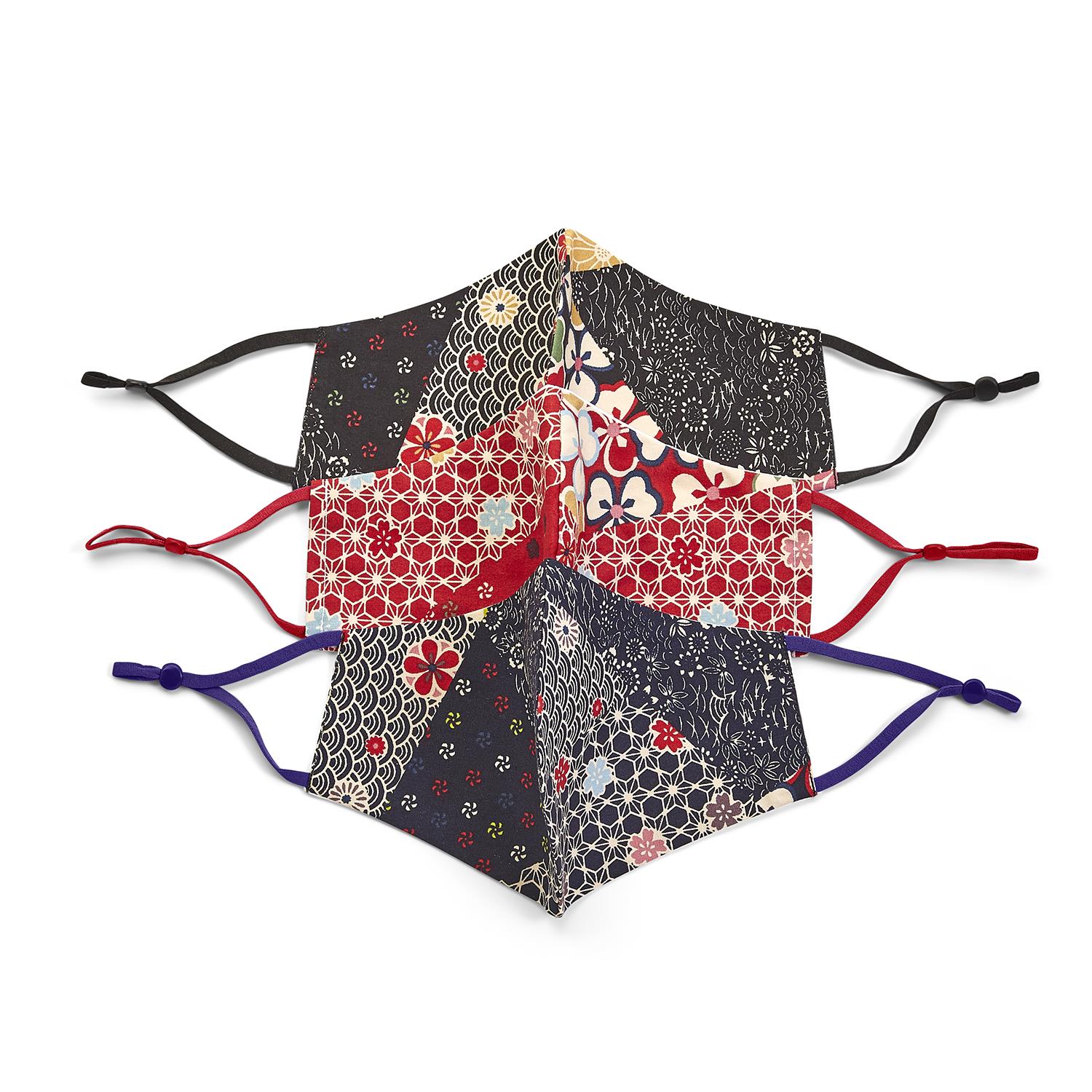 Gilded Kimono Reusable Adult Fabric 2 Layer Face Cover with Adjustable ...