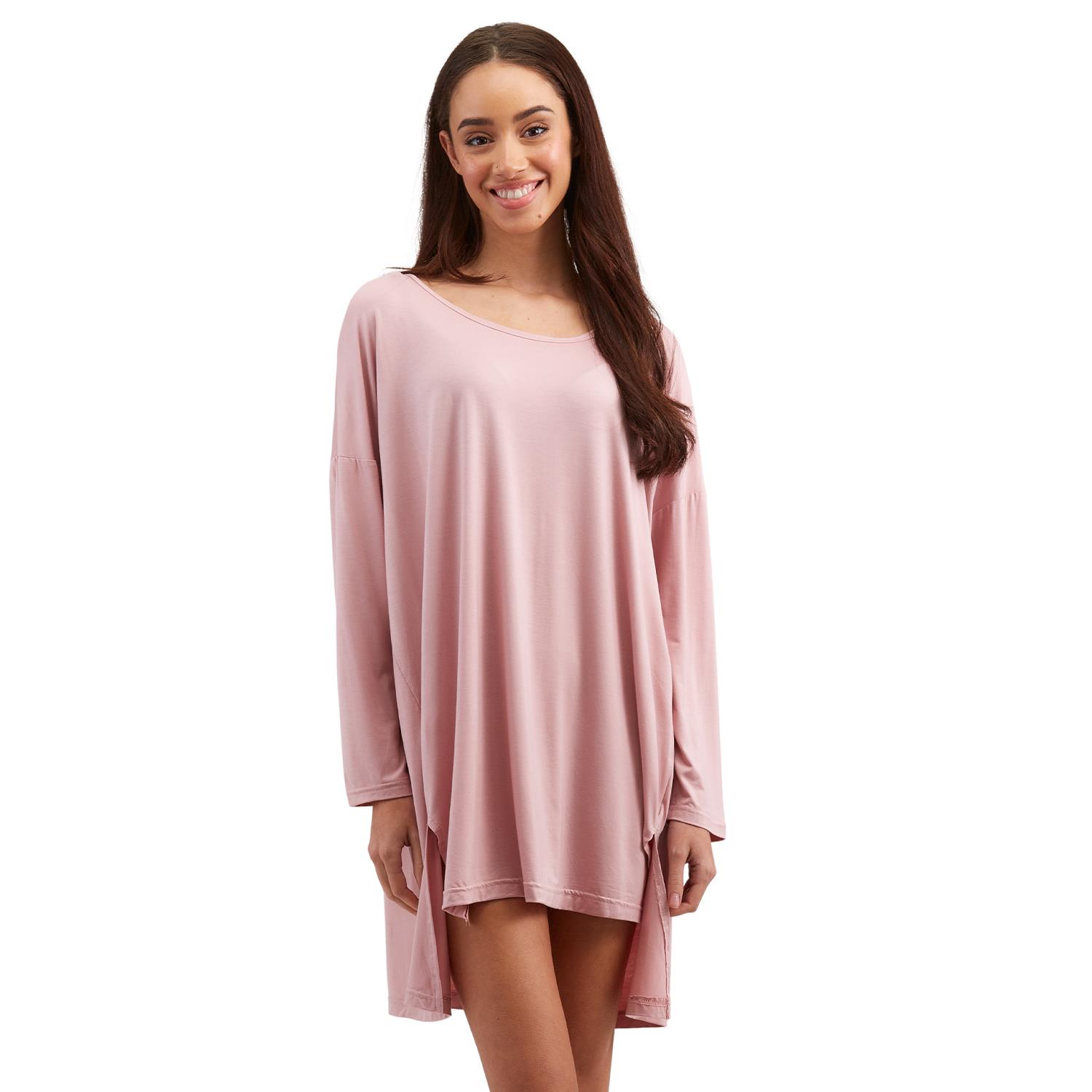 Ultra Soft Oversized Dusty Rose Sleepshirt (One Size Fits Most)
