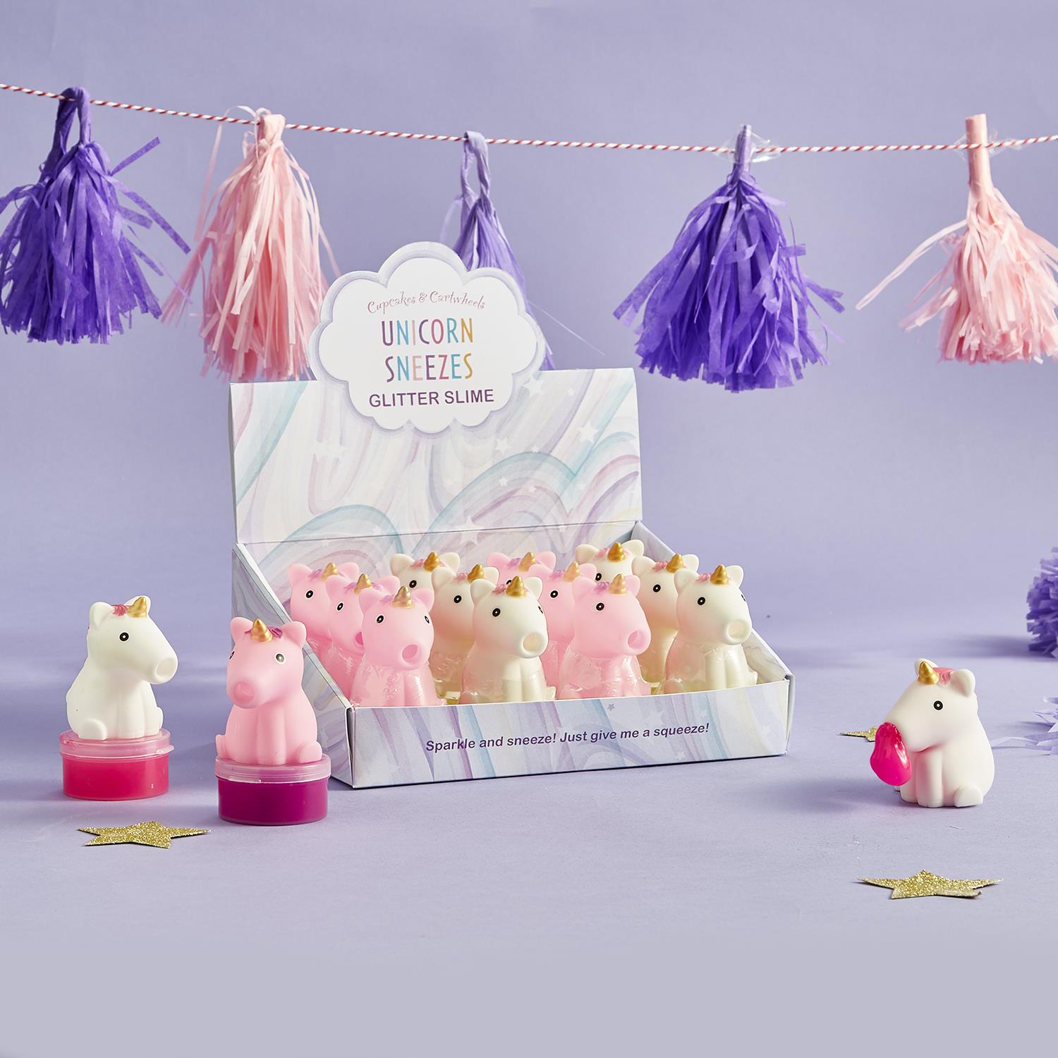 36 Pc Unicorn Snot Un in Countertop Display Asst 2 Colors