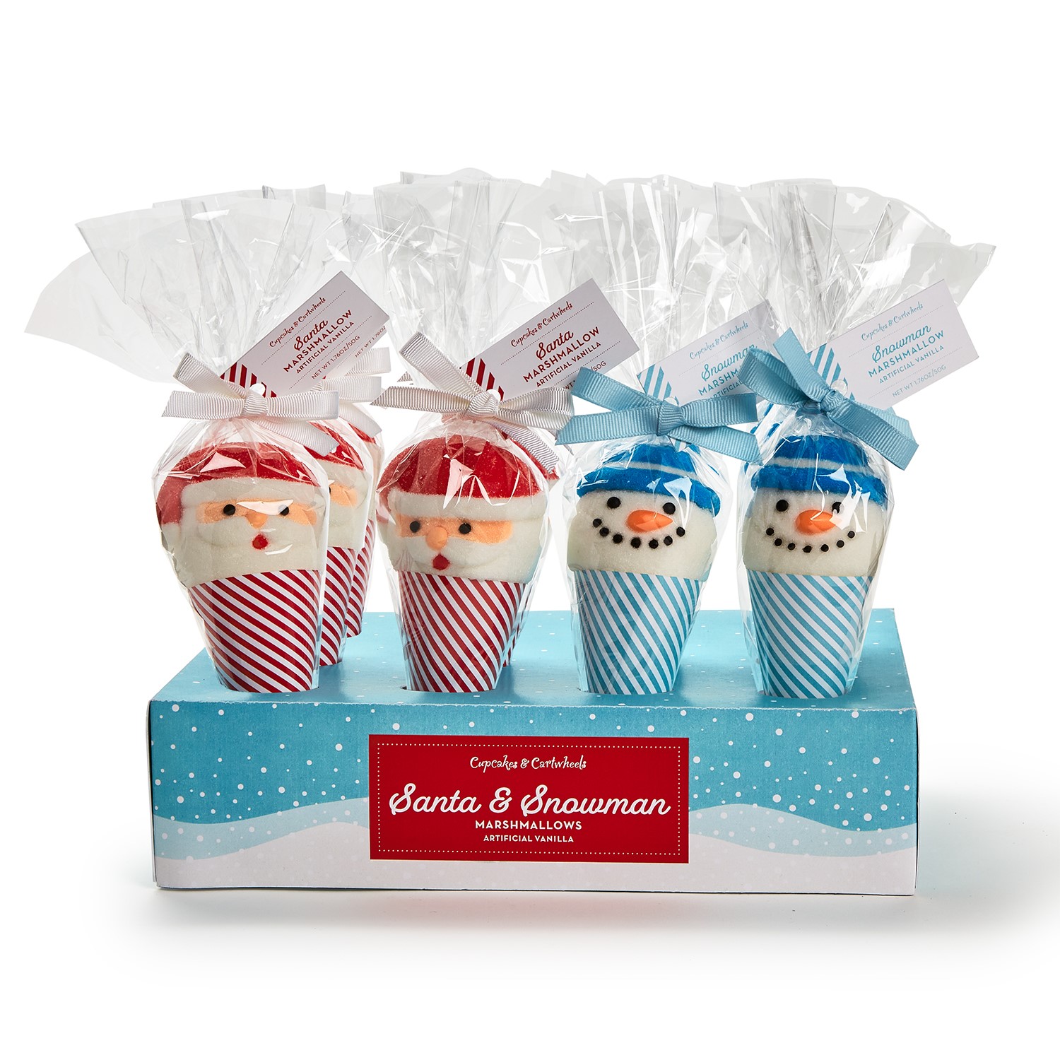 36 Pc Christmas Vanilla Marshmallow Cone Unit with Countertop Display ...