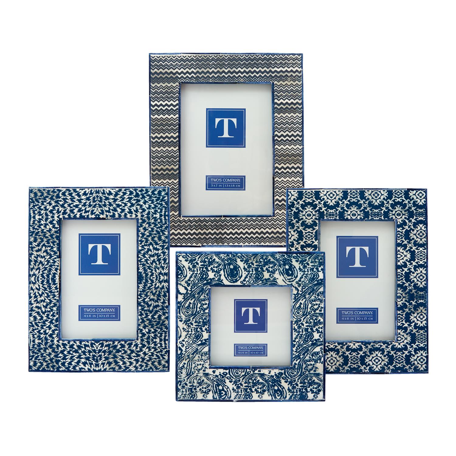 S/4 Batik Print Photo Frames Includes 4 Sizes