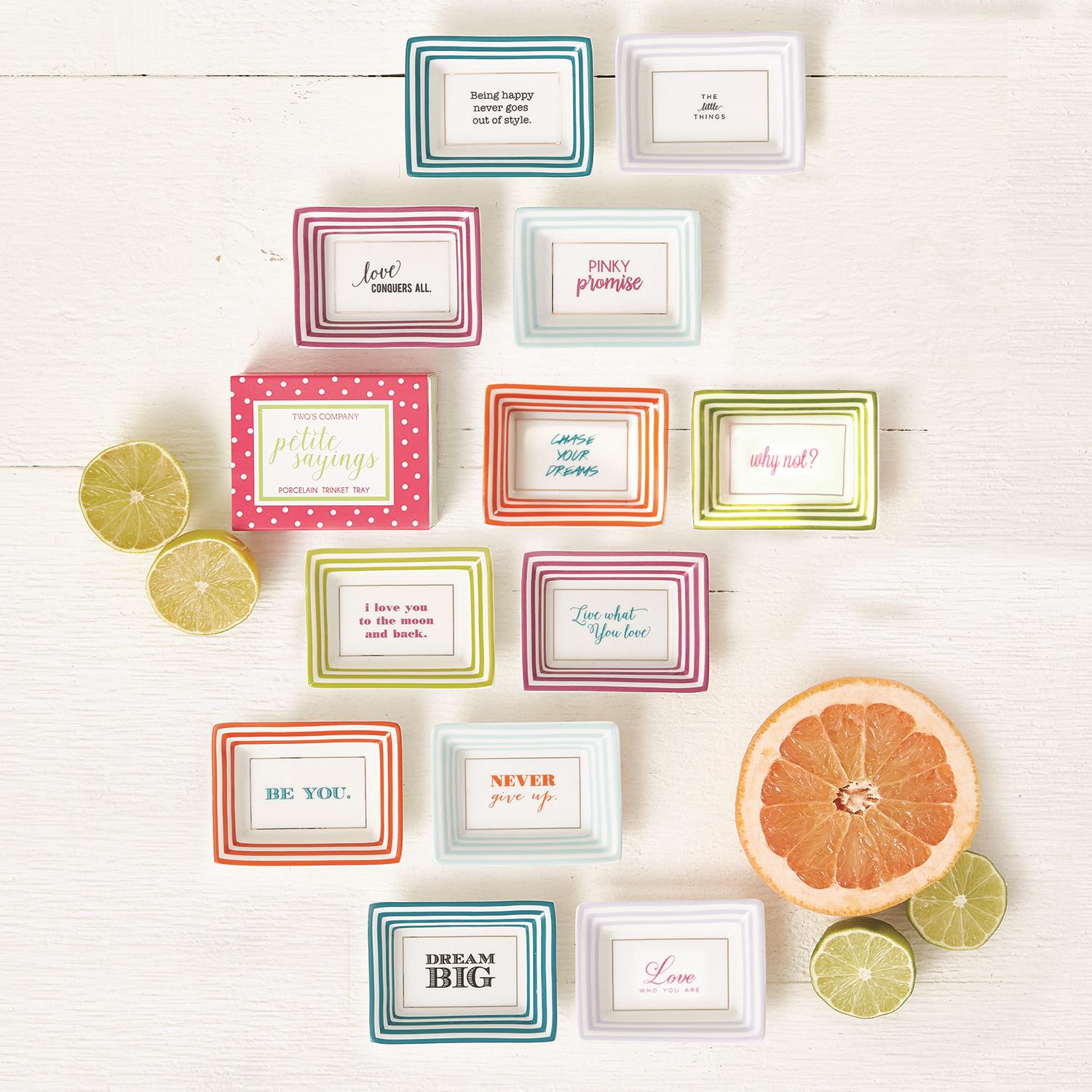 S/12 Petite Wise Saying Tray in Gift Box