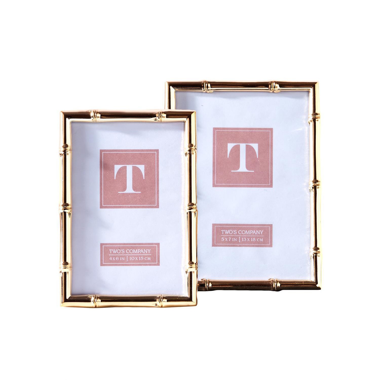 S/2 Rose Gold Photo Frames Incl 2 Sizes