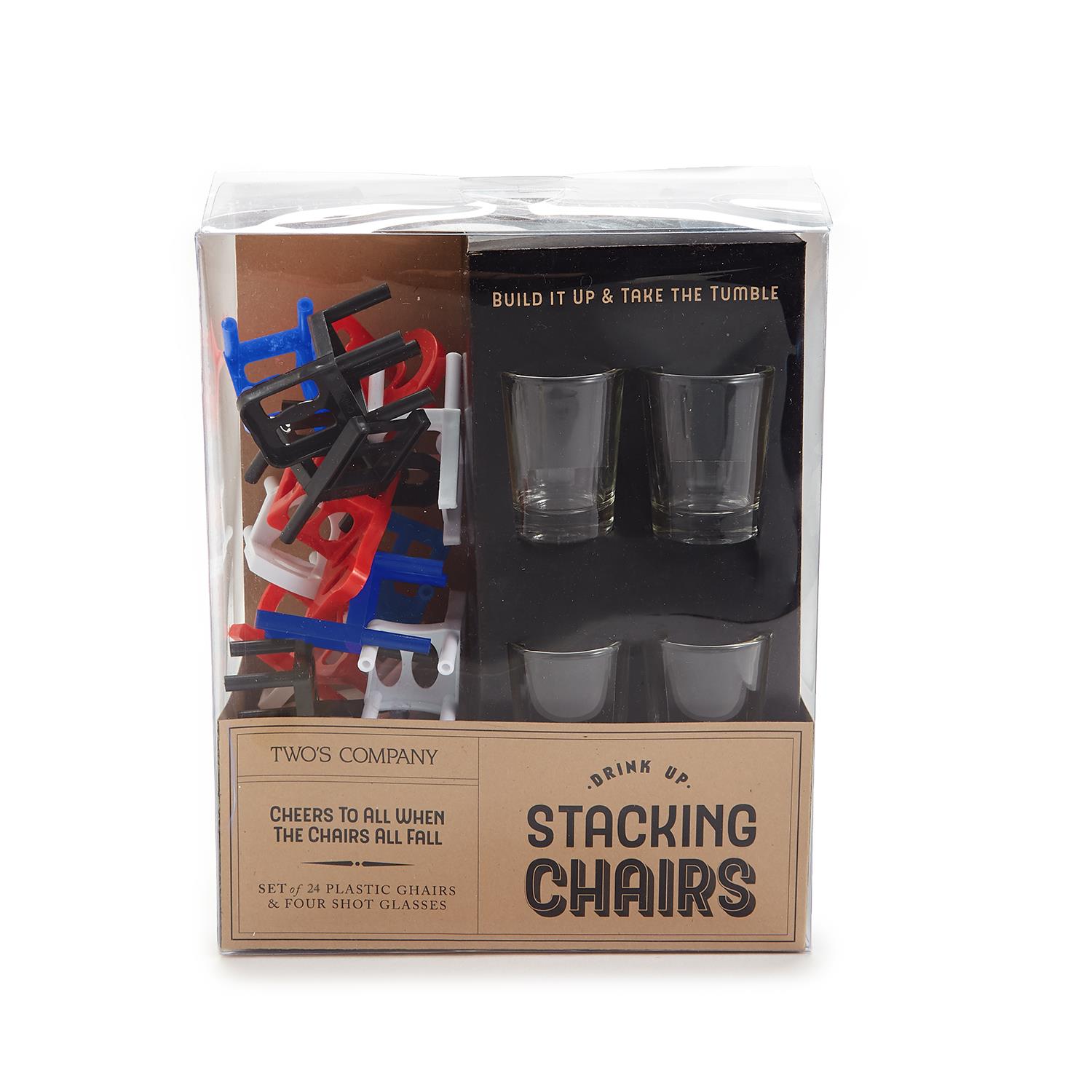 24 Pc Stacked Chair Drinking Game in Gift Box