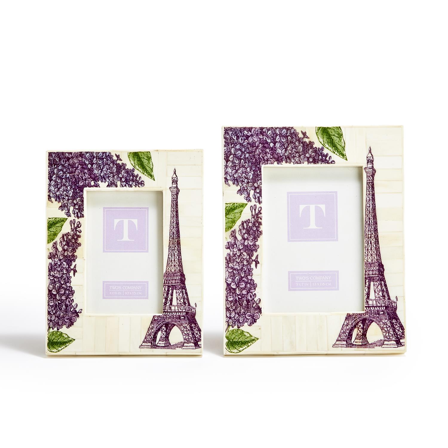 S/2 Eiffel Tower Frames Incl 4" x 6" and 5" x 7"