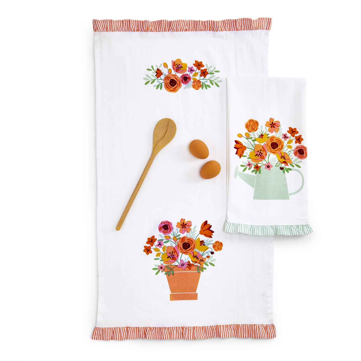 Floral Garden Dish Towel A/2 Designs
