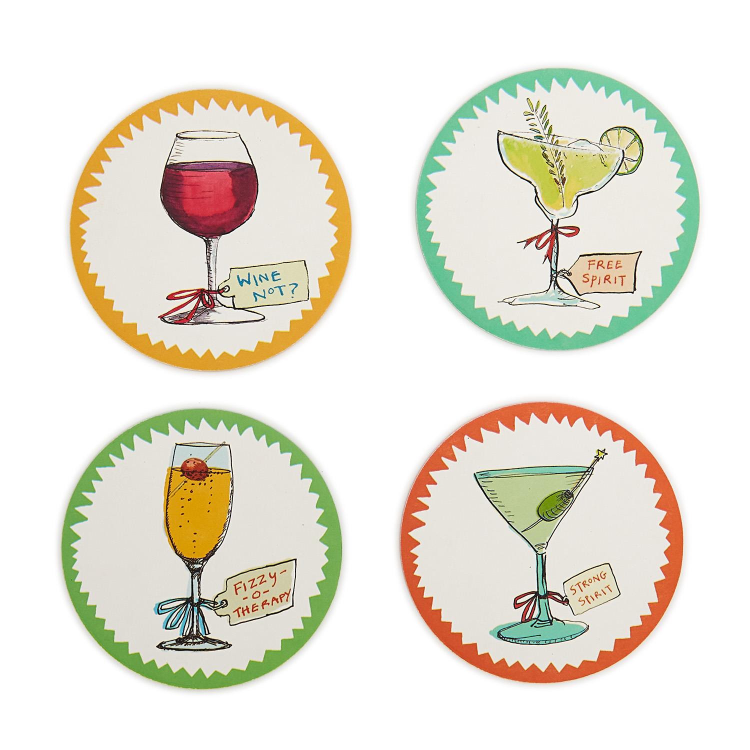 In Good Spirits S/24 Heavyweight Paper Coasters in Gift Box