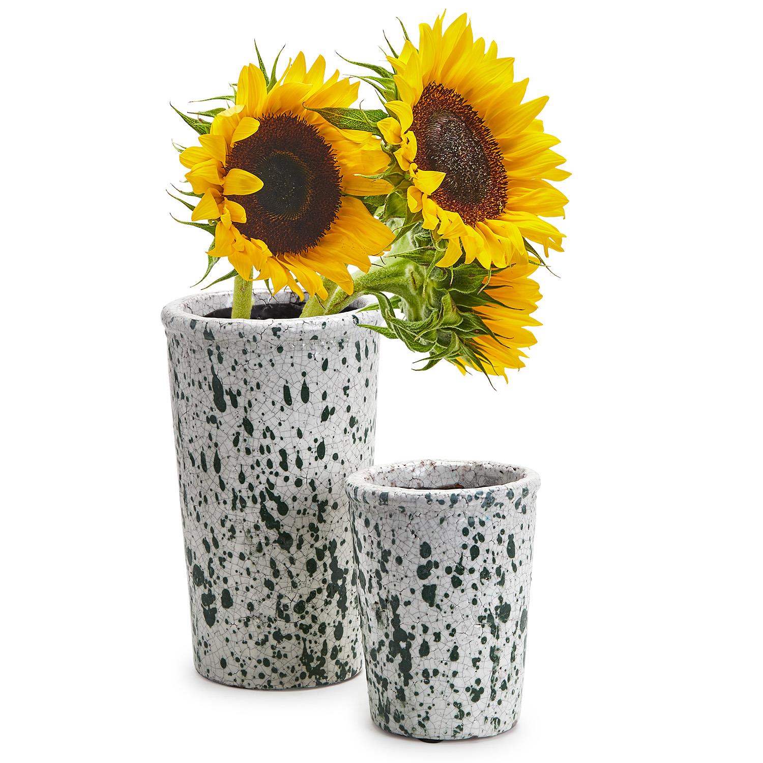 12 Pc Verde Splash Vase Unit Includes: Small 8 pcs and Large 4 Pcs
