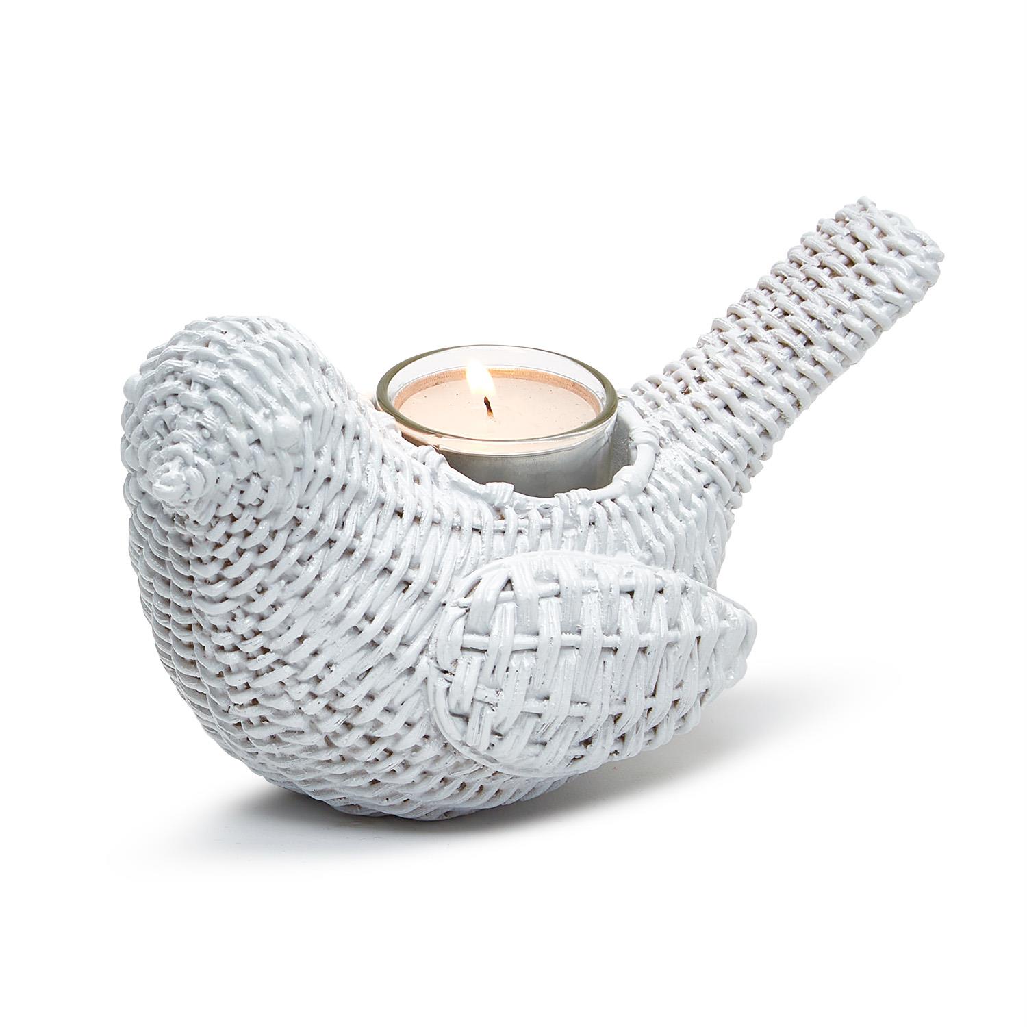 Basket Weave Pattern Bird Cachepot