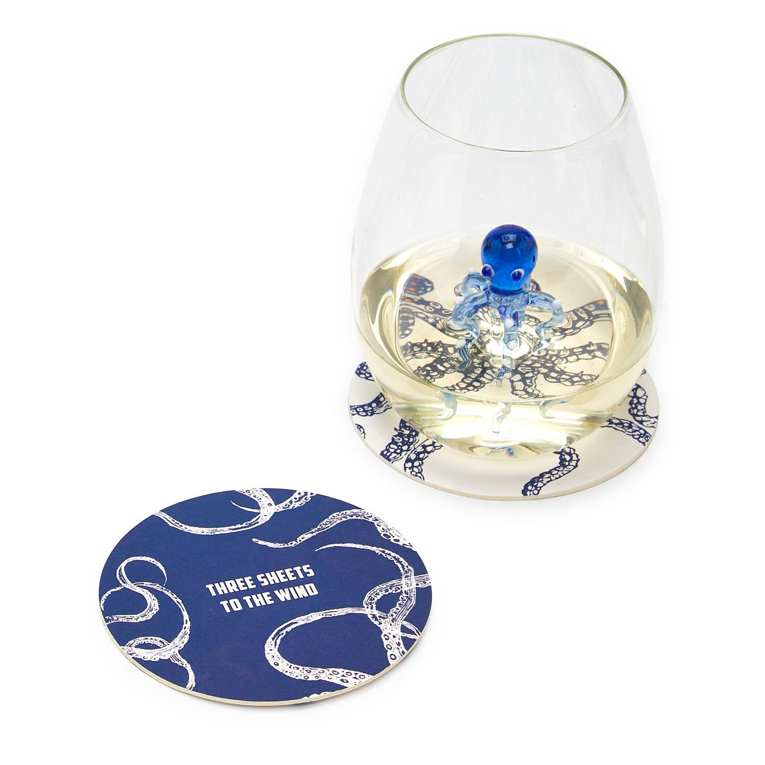 Octopi S/40 Heavyweight Paper Coasters in Gift Box