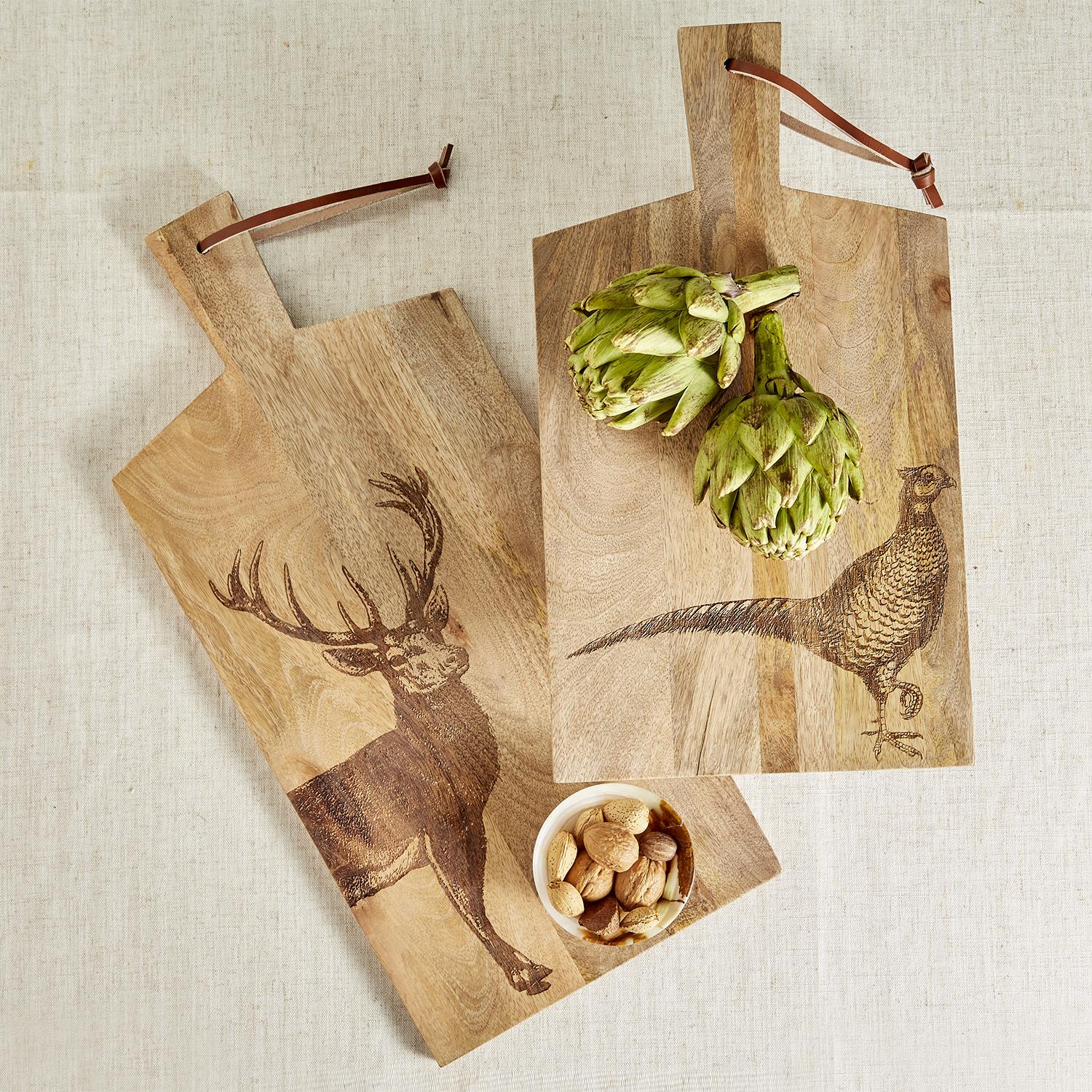 Set of 2 Laser-Etched Cutting Board Incl. 2 Designs