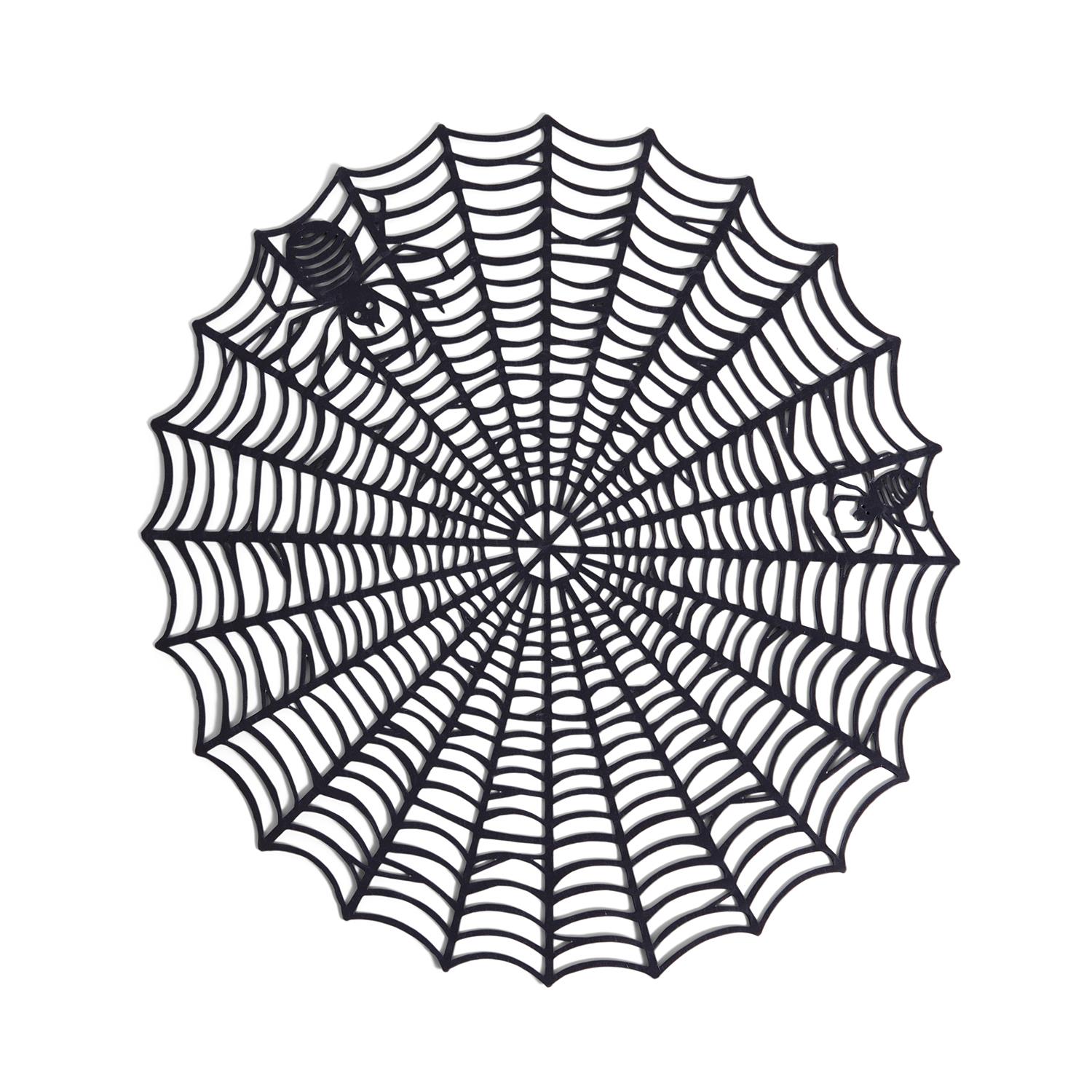 "Oh, What a Tangled Web" S/6 Spider Web and Spiders Placemats