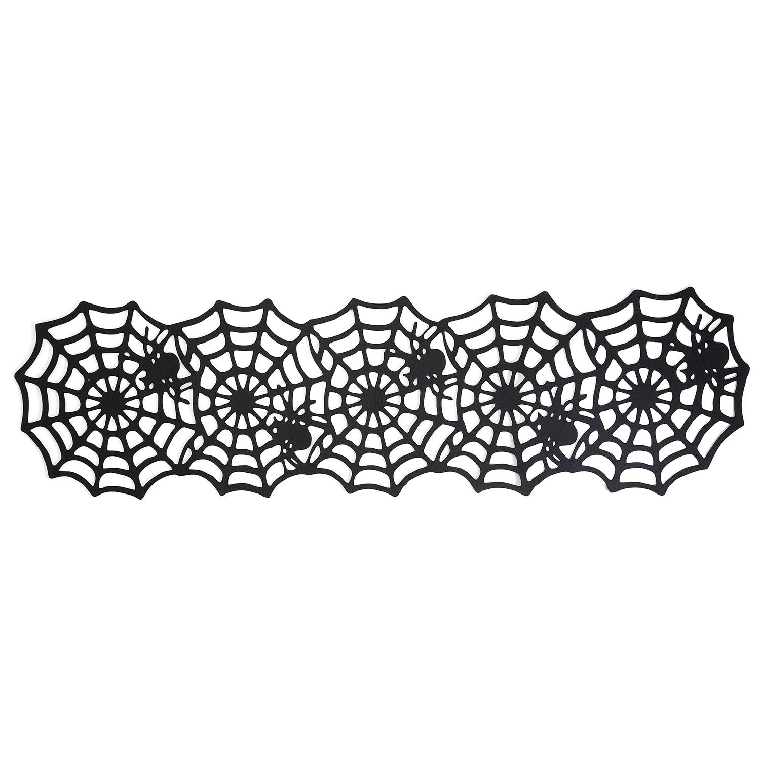 "Oh, What A Tangled Web" Spider Web and Spiders Décor Runner
