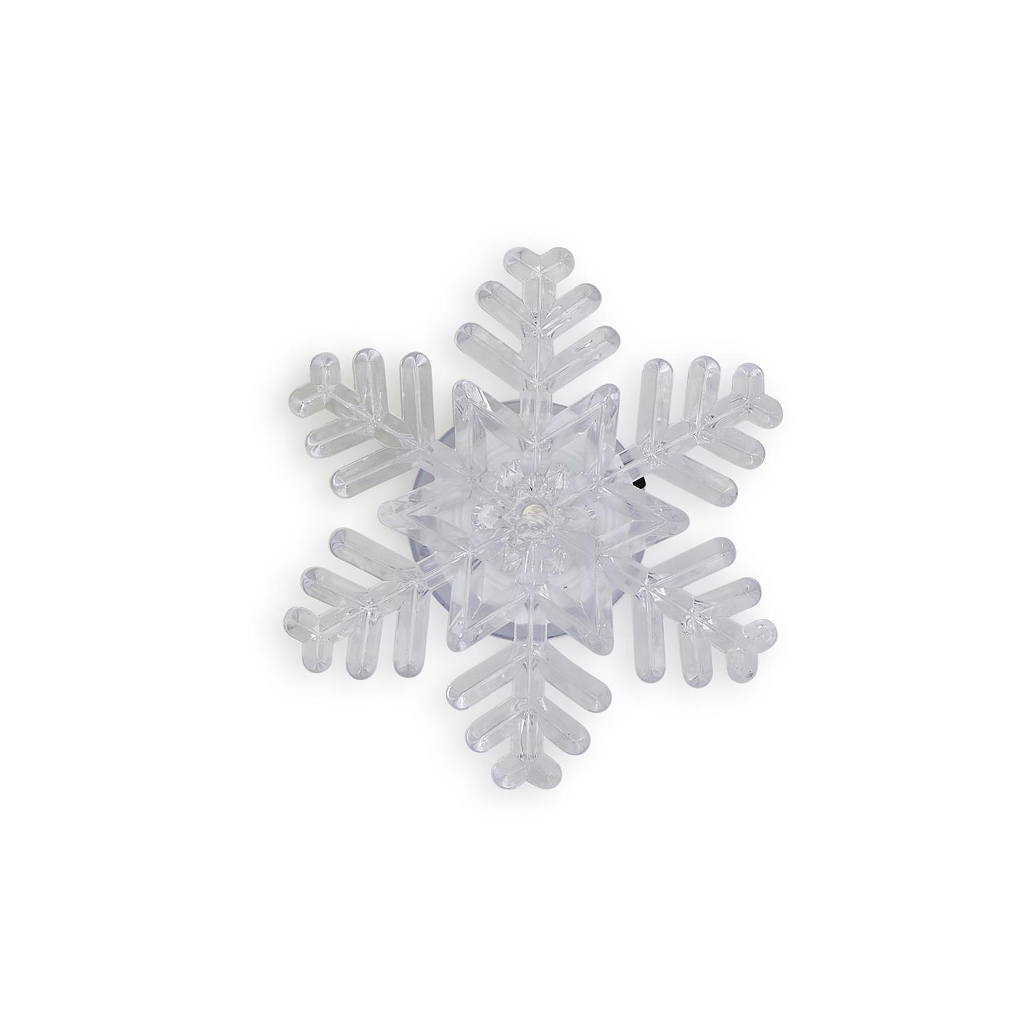 S/3 Snowflake LED Light Up Window Décor in Gift Box