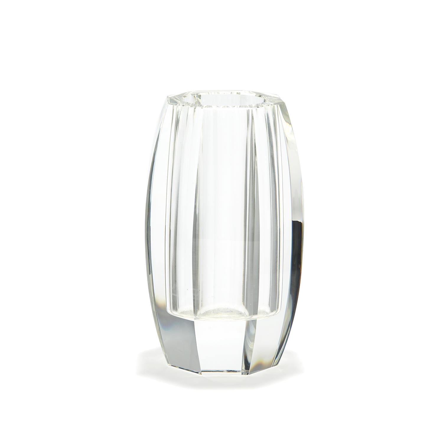 Octagon Faceted Crystal Vase