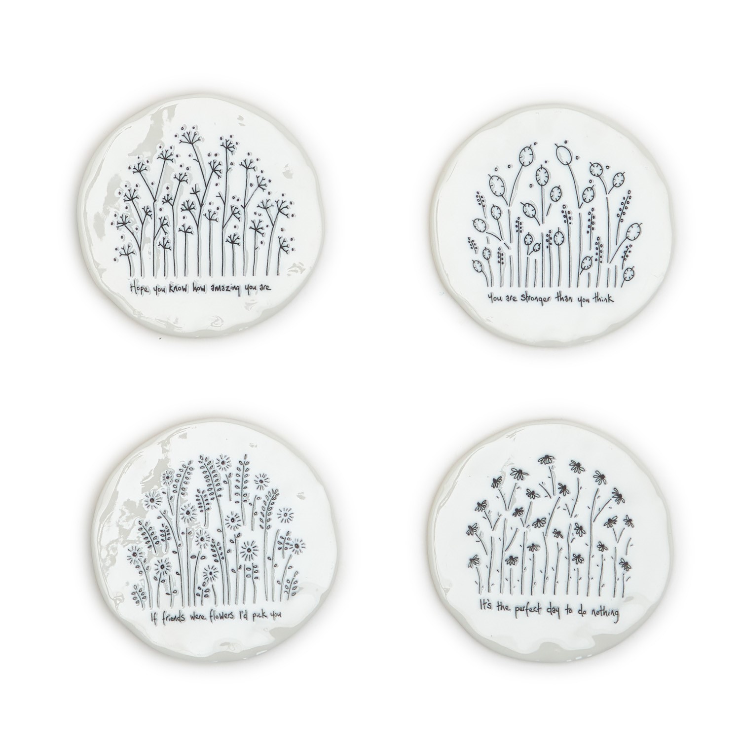 24 pcs Tall Flowers Round-Shaped Coaster Unit A/4